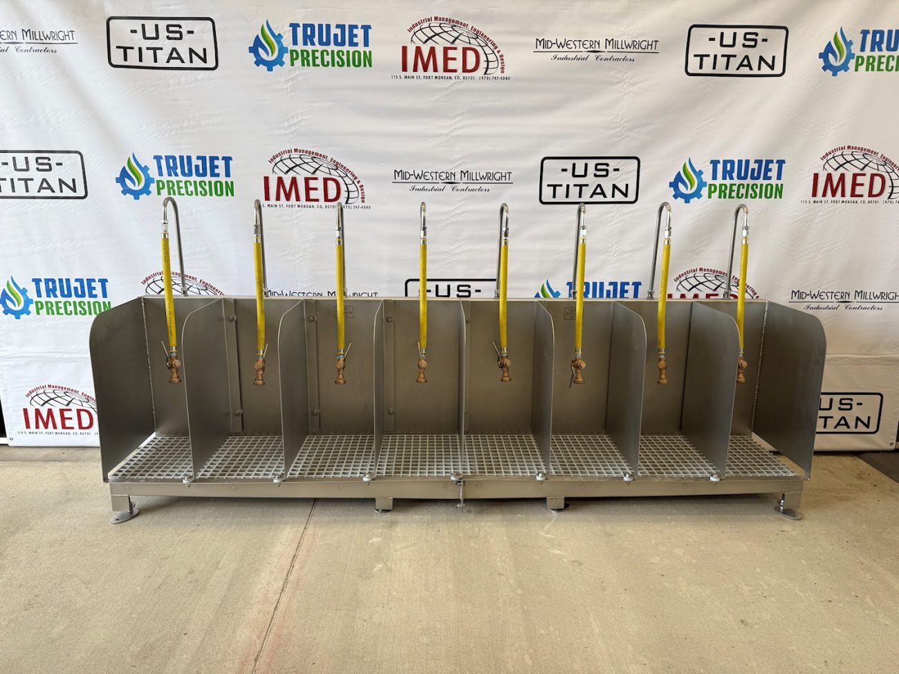 Stainless Steel Industrial Boot Wash Station - US Titan Manufacturing