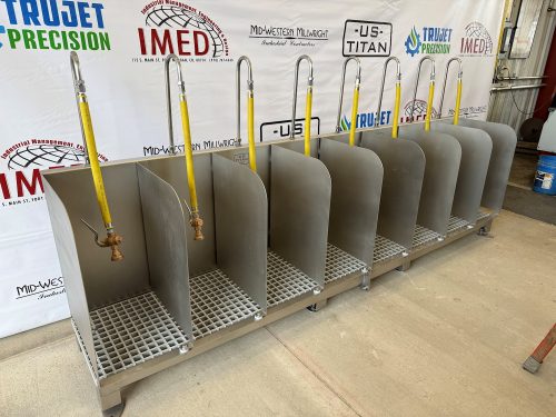Stainless Steel Industrial Boot Wash Station - US Titan Manufacturing