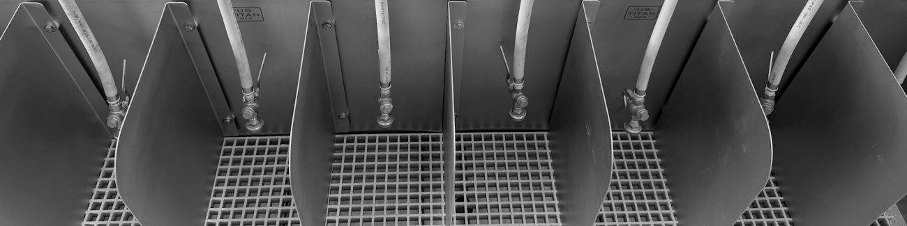 Stainless Steel Industrial Boot Wash Station - US Titan Manufacturing